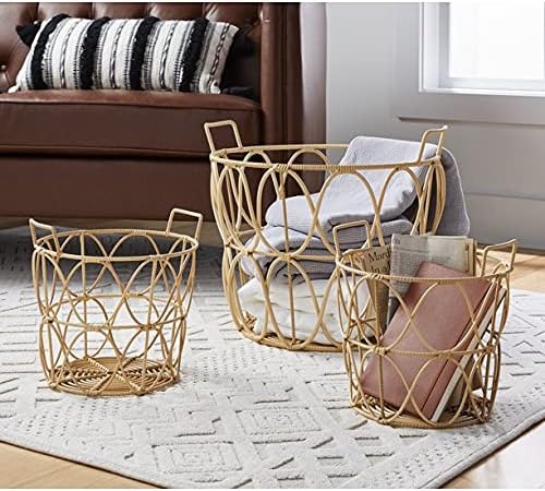 Amazon.com: Better Homes & Gardens Large Natural Poly Rattan Open Weave ...