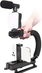 Universal Video U Grip Handle Handheld Vlog Bracket Stabilizer Kit with ...