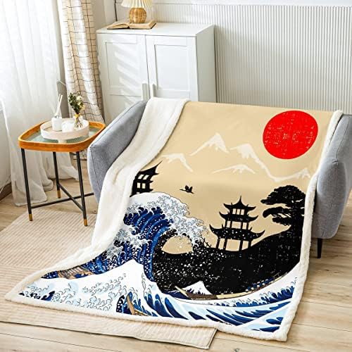 Amazon.com: Japanese Cherry Blossom Throw Blankets, Asian Japanese ...