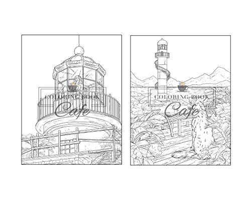 Lighthouse Coloring Book: An Adult Coloring Book Featuring the - Want ...