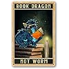 Amazon.com: Dragon Tin Sign Dragon Metal Poster Funny Vintage Dragon ...