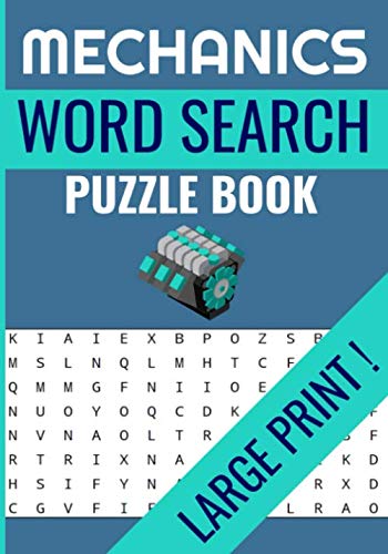 Mechanics Word Search Puzzle Book: Large Print Word Searches, brain ...