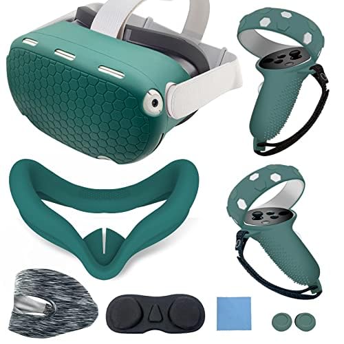 Amazon.com: JYMEGOVR for Oculus Quest 2 Silicone Cover, Protective ...