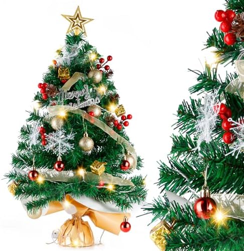 Amazon.com: Tabletop Christmas Tree with Lights, Migaven 24 inch/2 ft ...