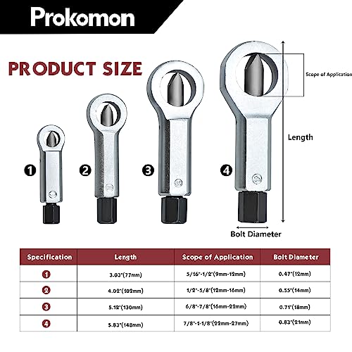 Snapklik.com : Heavy Duty Metal Nut Splitter Set Bolt Buster Cracker ...