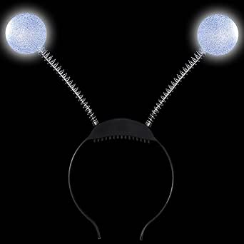 Amazon.com: JOYIN LED Martian Antenna Headband, Silver Lighting Head ...