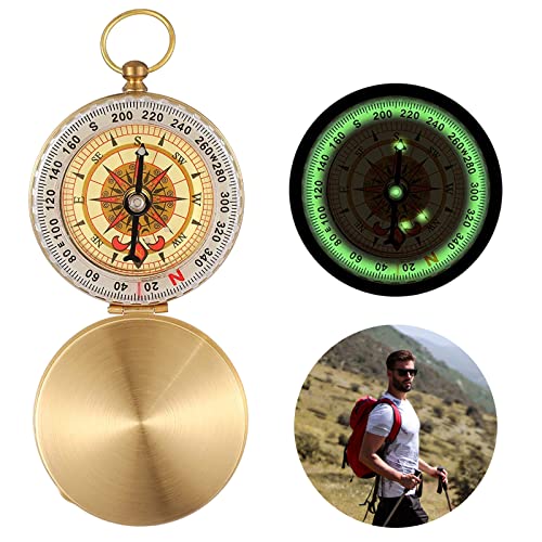 Compass Hiking, Clamshell Compass,Kids Compass Vintage Pocket Compass ...