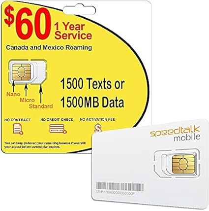 Amazon.com: SpeedTalk Mobile Prepaid SIM Card for GPS Activity Trackers ...