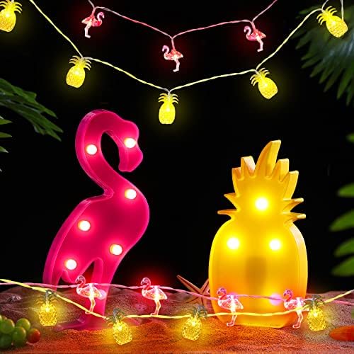 Amazon.com: Treela 4 Pcs Tropical Decorations Include 2 Pcs Flamingos ...