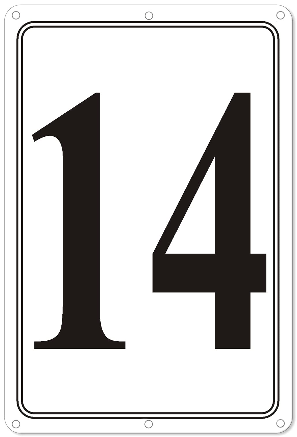 Amazon.com : Premium Aluminum Number Signs 14-12" X 8" Numbered Signs ...