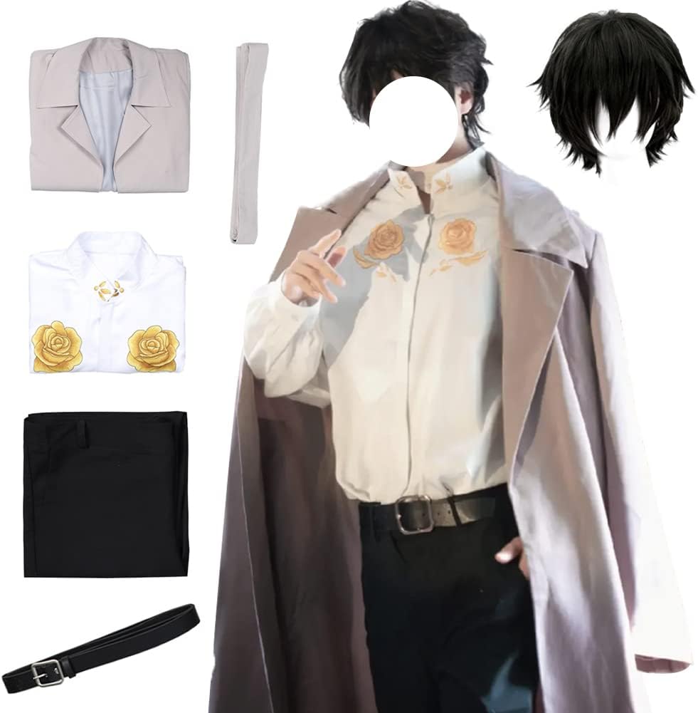 Amazon.com: TAEULIM Dazai Osamu Cosplay Costume Dazai Cosplay Black ...