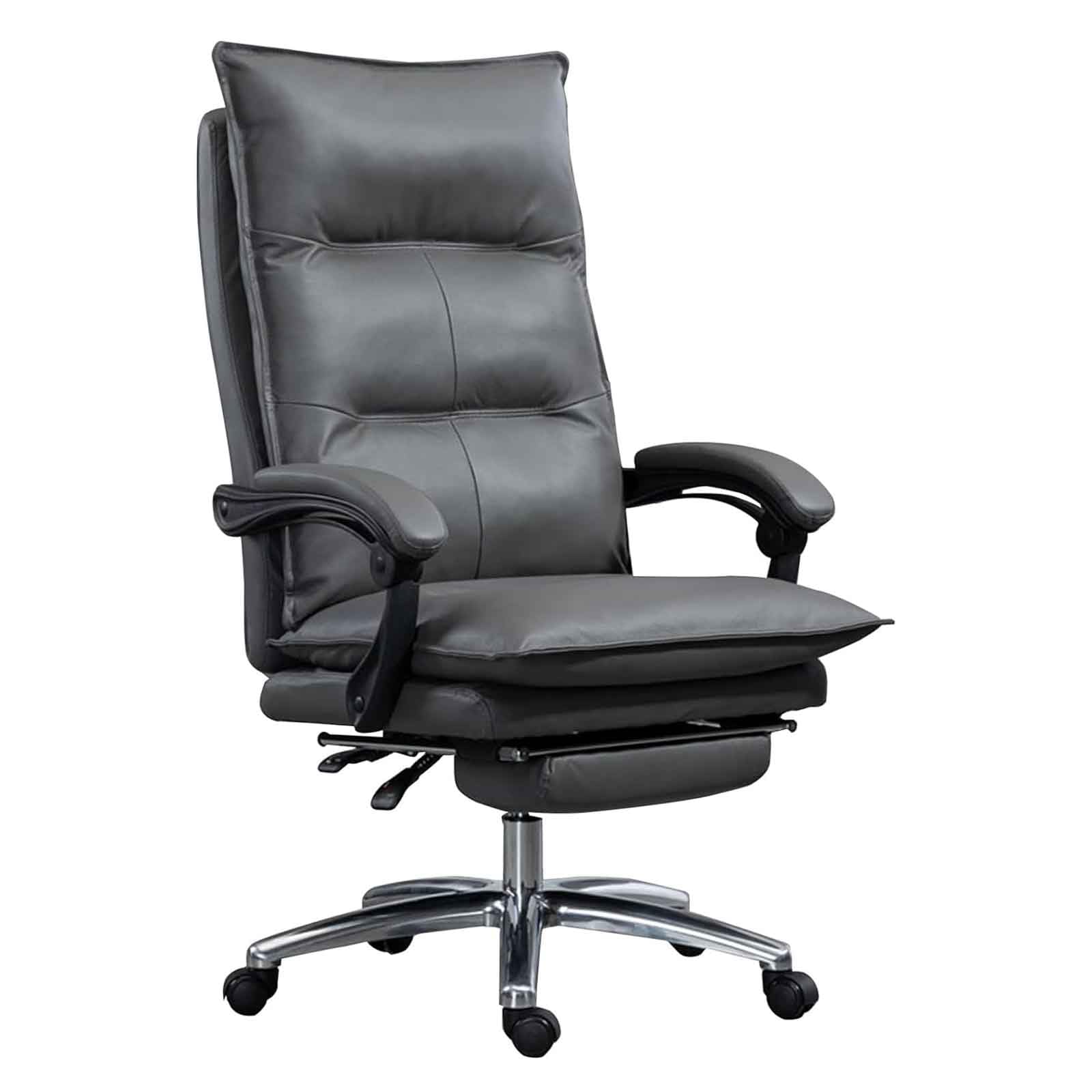 Amazon.com: XMFBSY Genuine Leather Office Chair w/Retractable Footrest ...