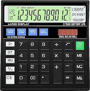Oprat 12-Digital Desk Calculator (Black) : Amazon.in: Office Products