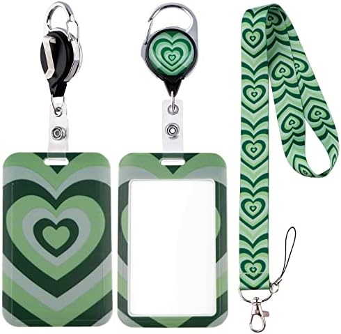 Amazon.com : BKBKAAK Cute Green Lanyard for ID Badges Preppy Keychain ...