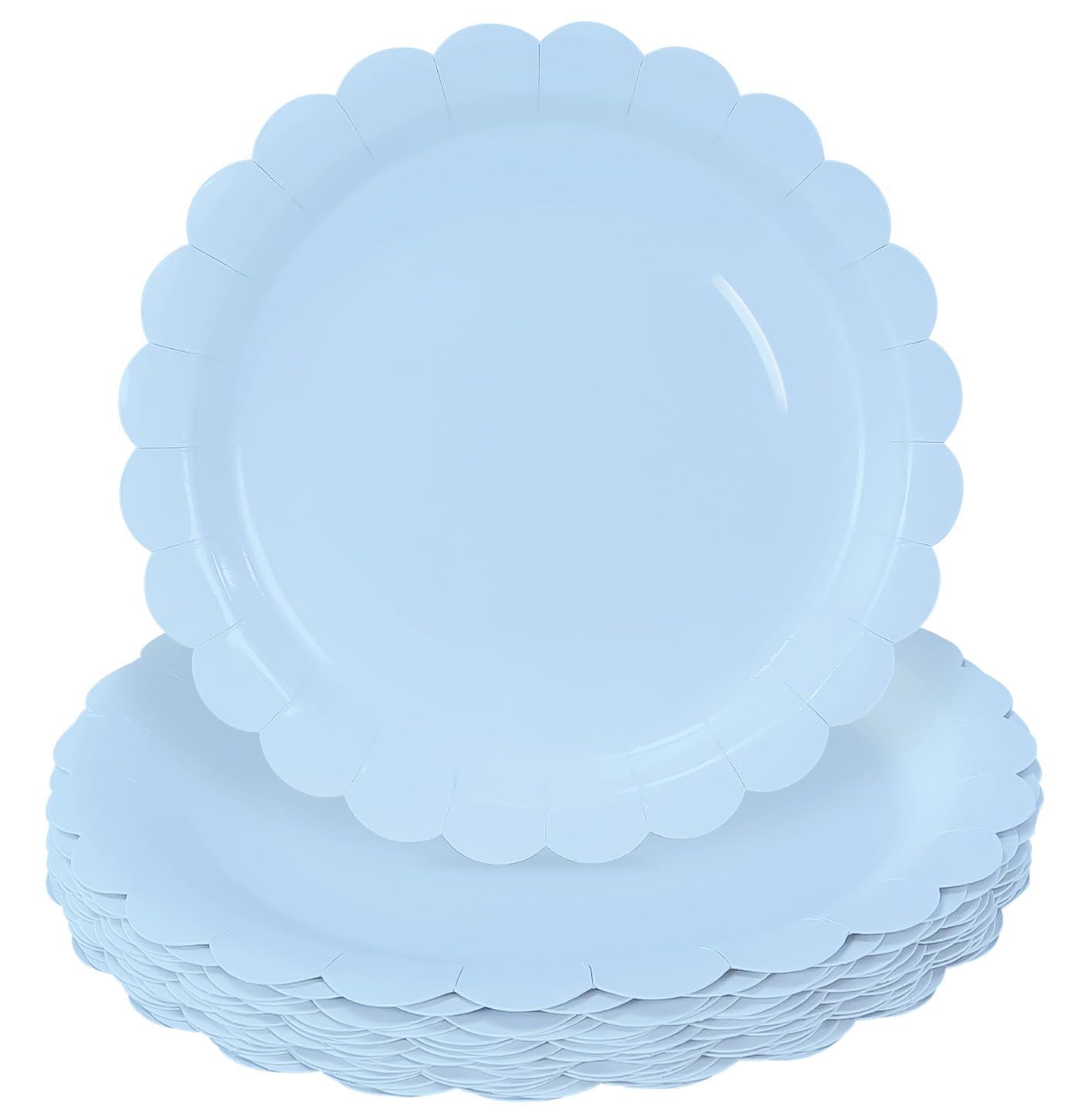 Amazon.com: HEIPINIUYE 50 Pieces Light Blue Paper Plates 9 Inch Baby ...