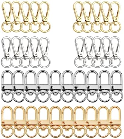 Amazon.com: 40 Pieces Metal Swivel Clasps Lobster Claw Clasps Swivel ...
