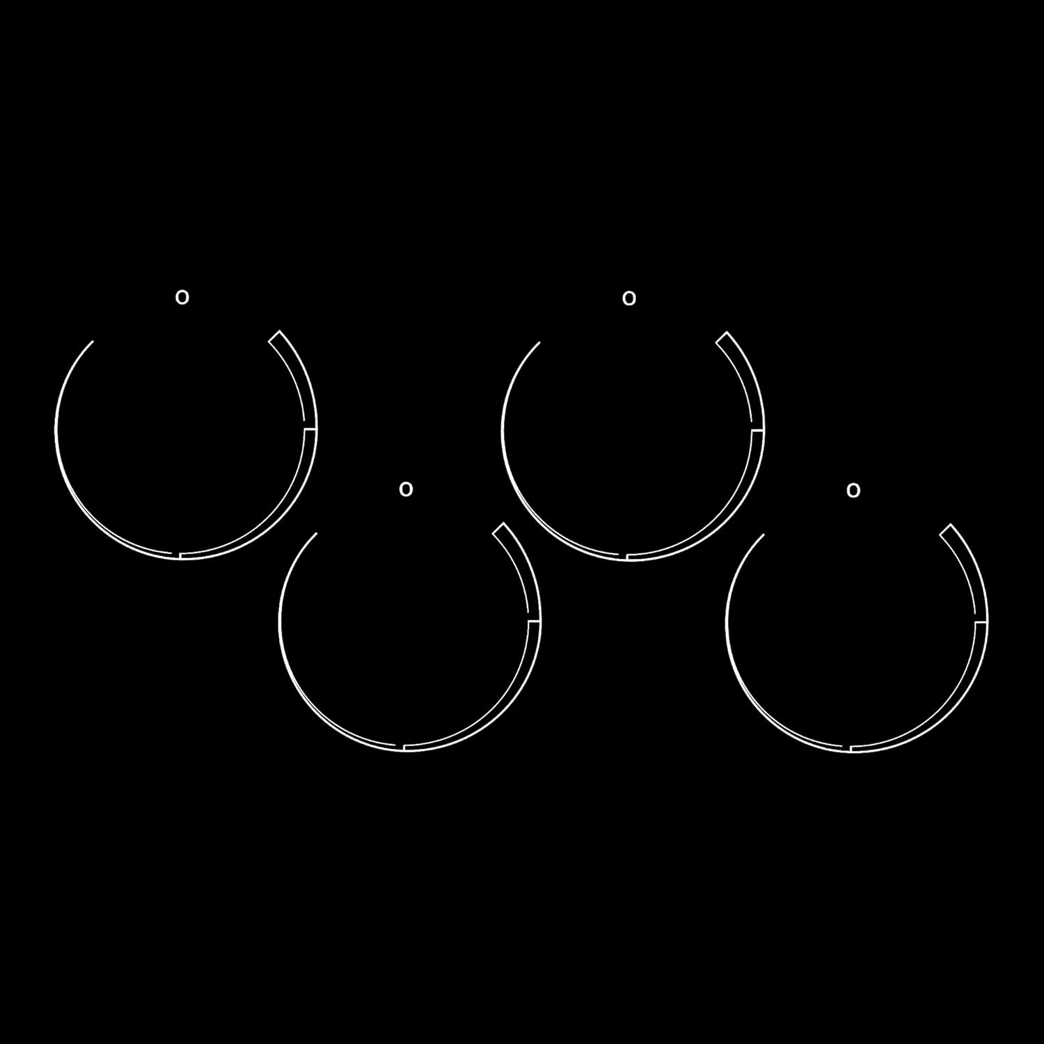 HALLMERS 4X 50mm Anti Clockwise Gradient Dial Decal Control Panel ...