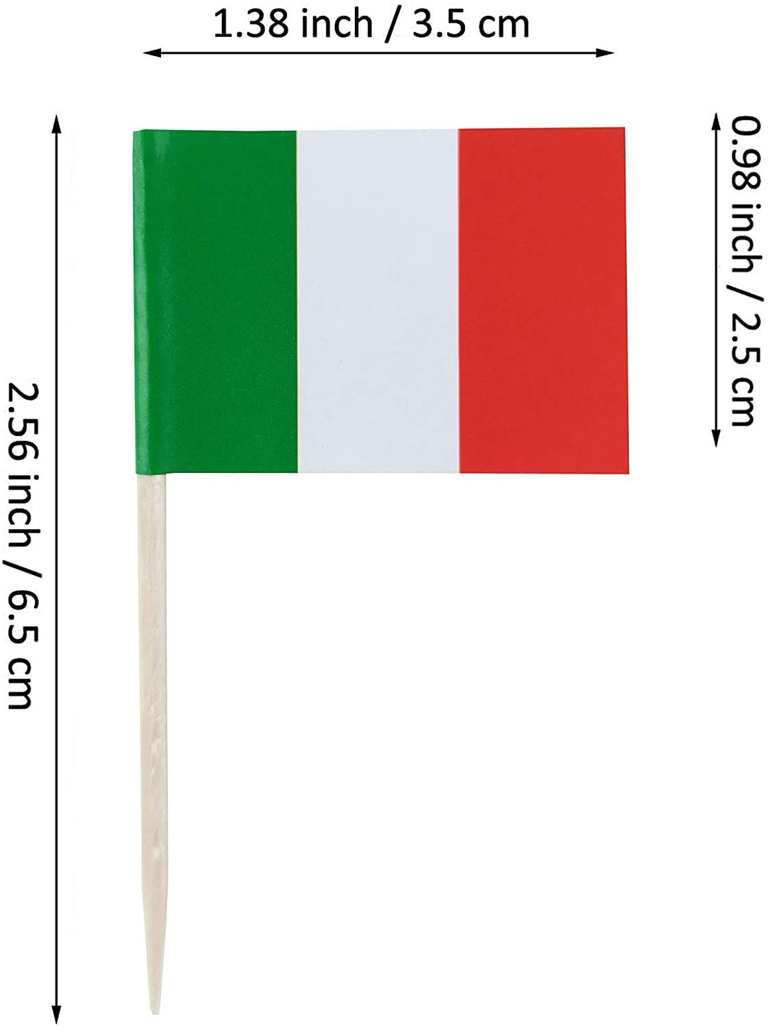 Snapklik.com : Country Italian Toothpick Flag, Italy Flags, 100 Pcs ...