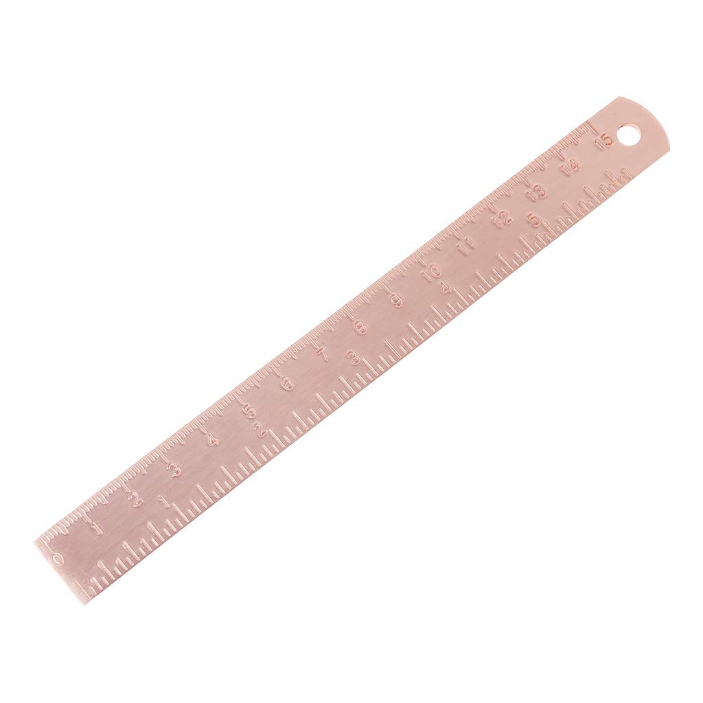 Fafalloagrron Ruler Vintage Copper Brass Ruler Bookmark Label Book Mark ...