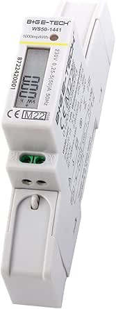 B+G E-Tech AC Meter [WS50] Digital 1 Phase Electricity Meter for DIN ...