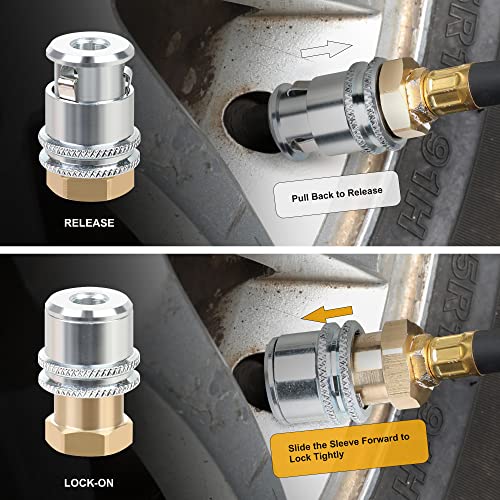 Snapklik.com : Lock On Air Chuck, Heavy Duty Closed Flow Tire Chuck, 1/ ...