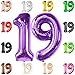 Amazon.com: KatchOn, Giant 19 Birthday Balloons Purple - 40 Inch | 19 ...