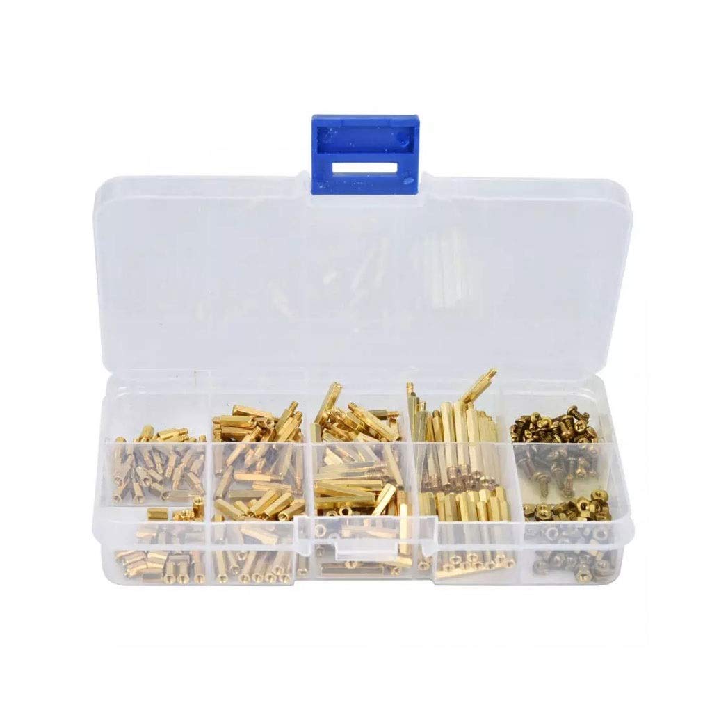 LHBDA 320Pcs M2 Brass Hex Standoff Nut Spacing Screw Assortment Set ...