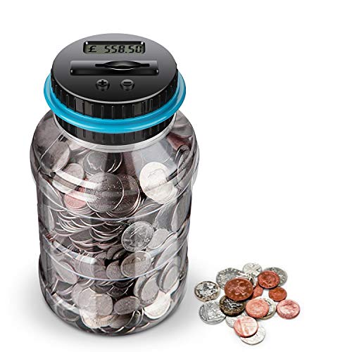 Buy LarmTek Digital Coin Bank, Digital Counting Money Jar,Big Piggy ...