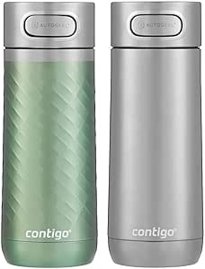 Contigo Luxe Double Wall Insulated Spill Proof Thermo Lock Flask Travel ...
