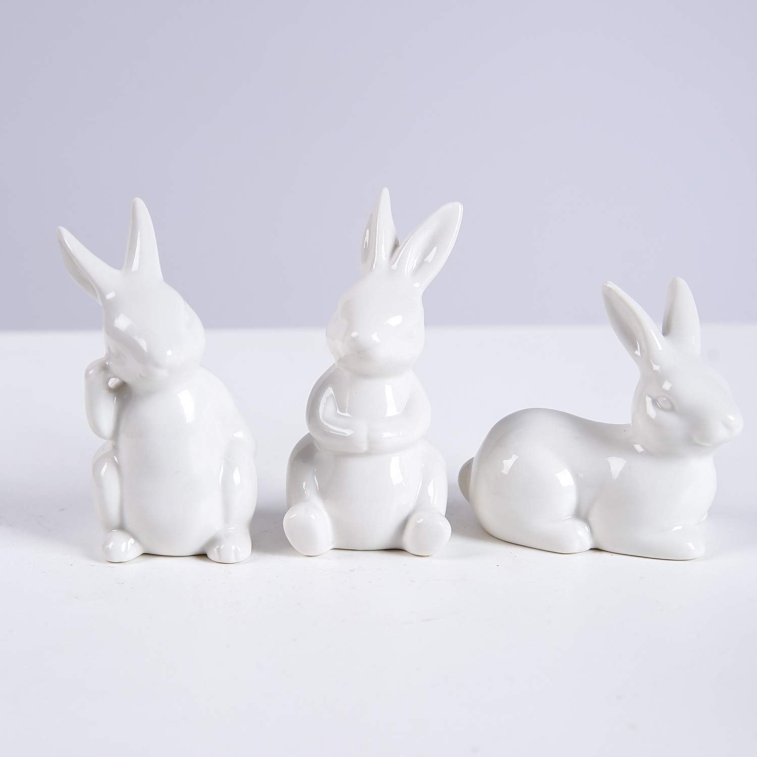 Amazon.com: Creative Co-Op White Resin Arching Yoga Rabbit : Home & Kitchen