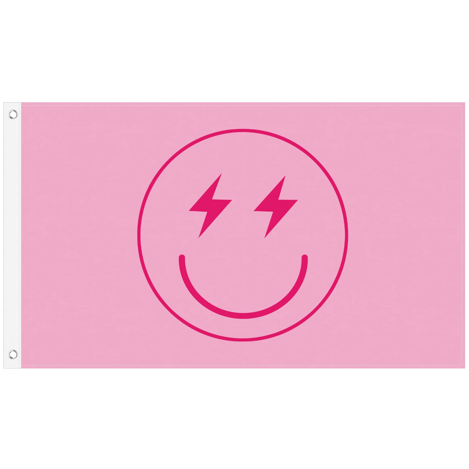 Preppy Theme Pink Smile Face Flag 3 X 5 Feet | Desertcart OMAN