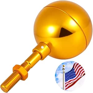 Amazon.com : Homaisson Flag Pole Ball Topper Ornament, Flagpole Top ...