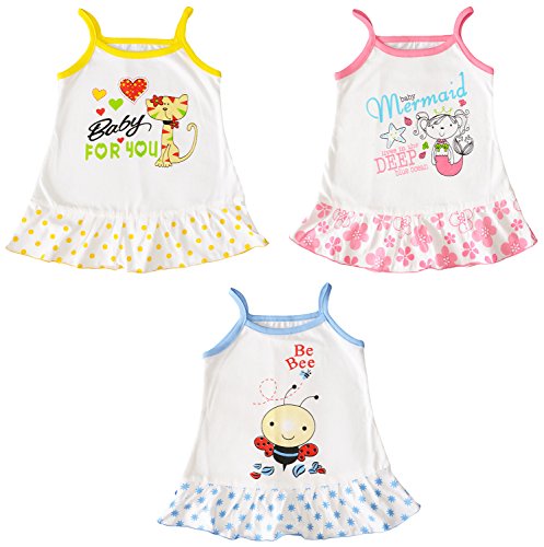 MYFAA Baby Girl's Cotton Vest (V3P-301-2-3yrs, Multi-Coloured) : Amazon ...