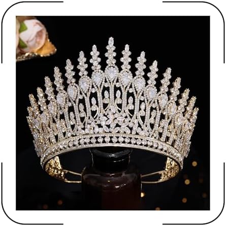 Amazon.com : Aoligrace Luxury Tall Wedding Crowns for Bride 5A Cubic ...