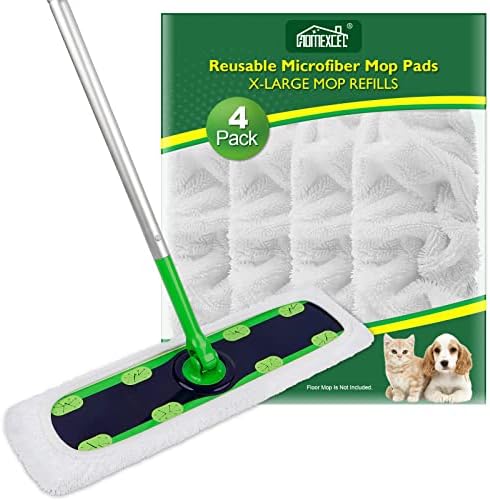 Amazon.com: HOMEXCEL Reusable Microfiber X-Large Mop Pads Compatible ...