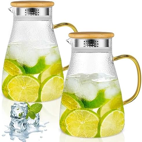 Amazon.com: Galssmagic 1 Gallon Glass Jug,Amber Glass Water Bottles ...