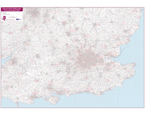 South East England Postcode District Map Vector (digital) : Amazon.co ...