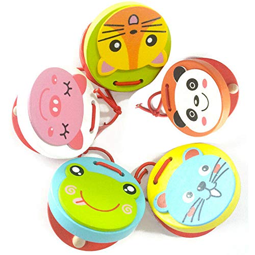 DIGIMALL Cartoon Castanets Infant Wooden Musical Toy Instrument ...