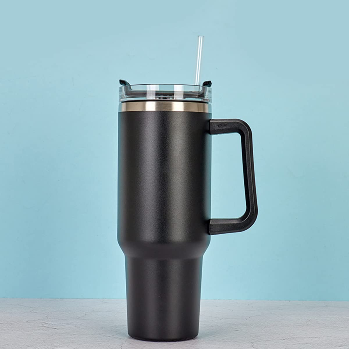 Amazon | Shuiling タンブラー 蓋付き 取っ手付き ストロー付き 真空断熱タンブラー 二重構造 1100ml大容量 サーモス 真空断熱マグカップ 保温保冷 こぼれない ...