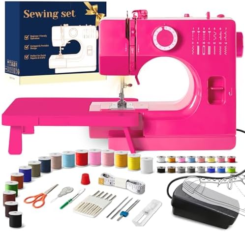 Amazon.com: Portable Mini Sewing Machine for Beginners, 14 Stitches ...