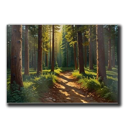 Amazon.com: Green Forest Poster Wall Art, Living Room Wall Decor, Large ...