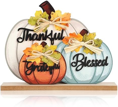 Amazon.com: CYNOSA Fall Decorations for Home Blessed Grateful Thankful ...