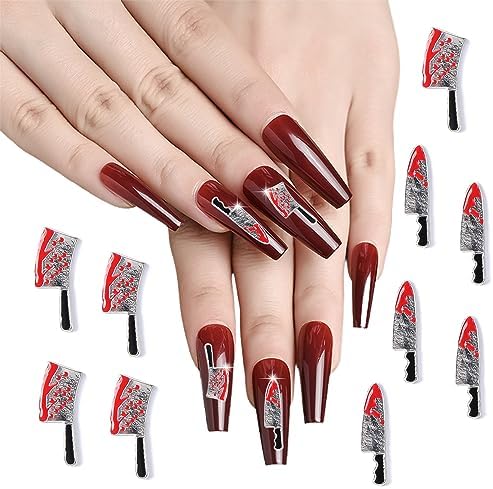 Amazon.com: 3D Pink Gun Nail Charms,Luxury Diamond Alloy Gun Nail Charm ...