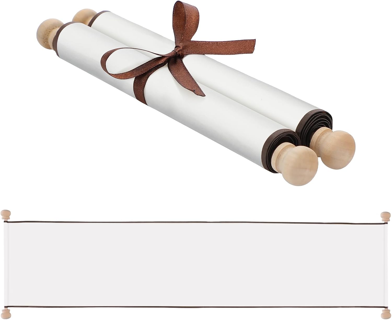 Amazon.com: Epakh 1 Pack Blank Paper Scrolls Wrapped on Wood Rod for ...