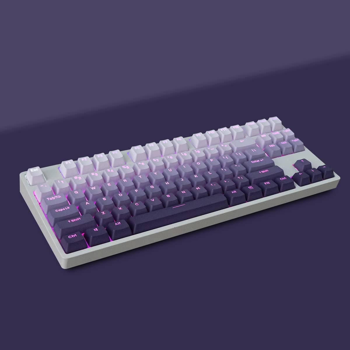 PBT Doubleshot Keycaps Gradient Purple Backlit OEM Profile Keycaps Full ...