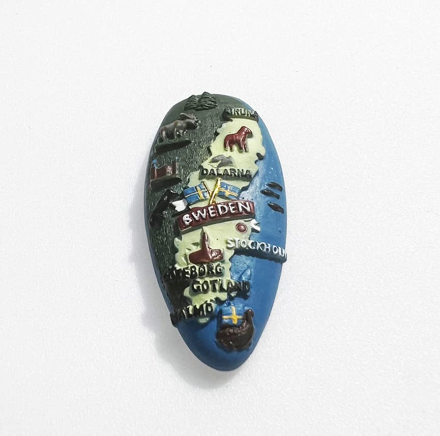 Snapklik.com : Map Style Sweden Refrigerator Magnet Travel Souvenir ...