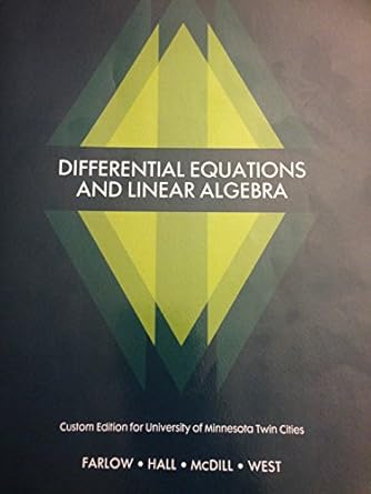 Differential Equations and Linear Algebra Custom Edition for University ...