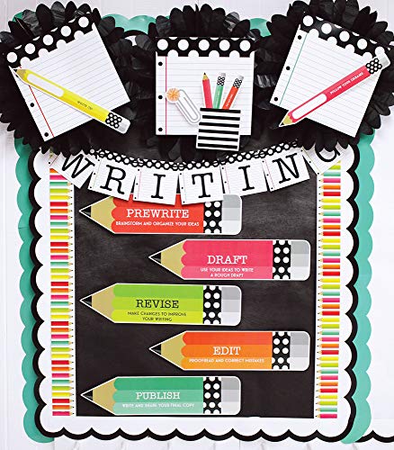 Snapklik.com : Black, White & Stylish Brights Colorful Pencil Bulletin ...