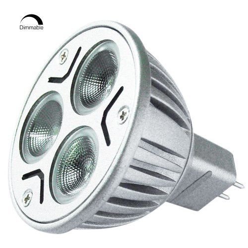 Amazon.com: Dimmable 12V 3W MR16 LED Bulb Warm White LED Spotlight ...