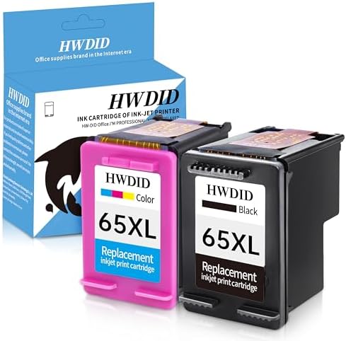 Amazon.com: HWDID 65 65XL for HP Ink Cartridges Black Color Combo Pack ...